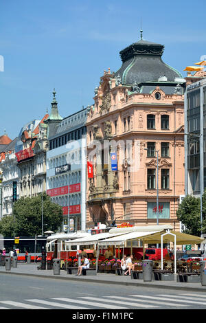 Wenceslas Square in historic centre of Prague Stock Photo - Alamy