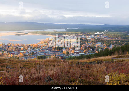 MALA, SWEDEN ON OCTOBER 09, 2013. View of a community up north ...