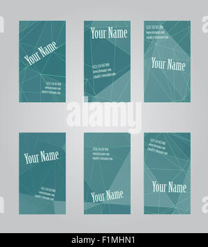 Set of six visit cards Stock Photo - Alamy