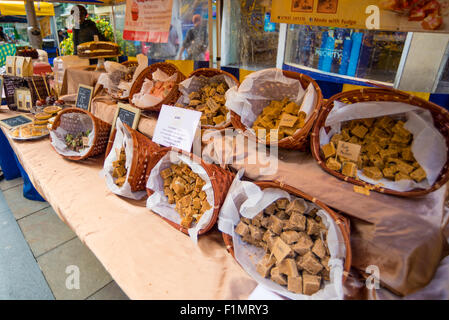 A Fudge stall at Wolverhampton Street market west midlands UK Stock ...