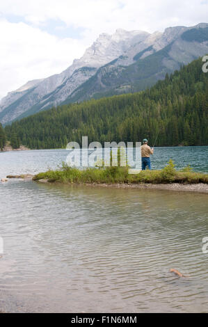 Fishing near Banff Canada Stock Photo - Alamy