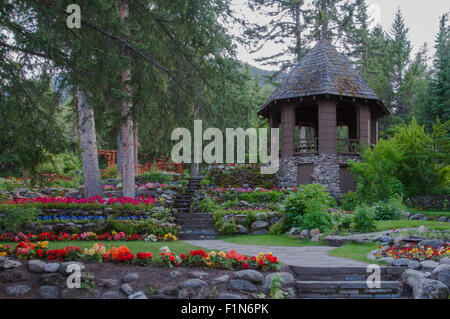 Gazebo at Cascade Gardens, Banff, Canada Stock Photo - Alamy