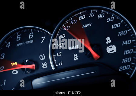 Car speed meter instrument board Stock Photo - Alamy