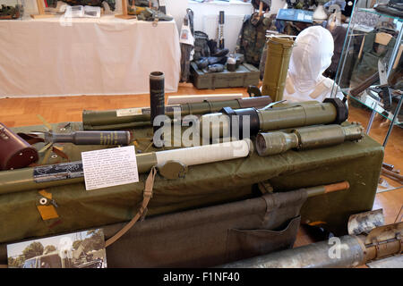 The collection of weapons and equipment used during the war for ...