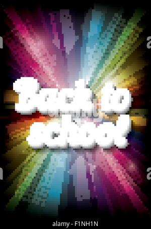 vector background illustration with rainbow letters Stock Vector Image ...