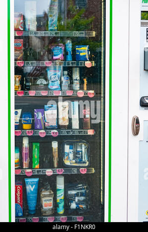 Outside coin operated vending machine for Pepsi soda products. Freeport ...