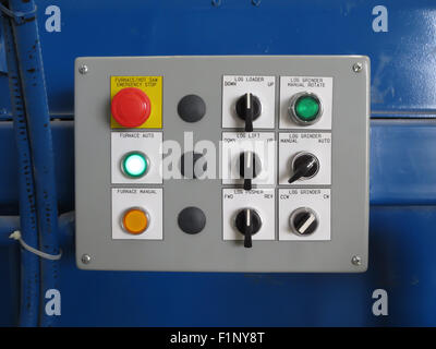 Push button control panels for electrical equipment Stock Photo - Alamy