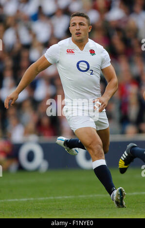 Twickenham, London, UK. 5th September, 2015. Sam Burgess England Ru ...