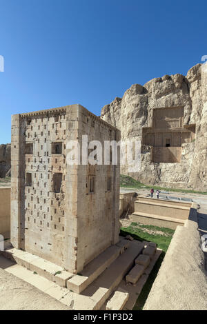 The Cube of Zoroaster and tomb of Darius II at Naqsh-e Rostam, Iran ...