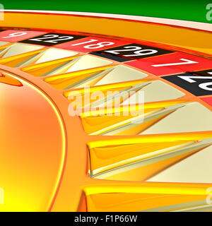 Detail of the golden roulette Stock Photo - Alamy