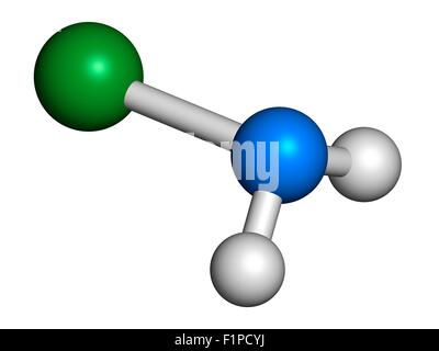 Chloramine (monochloramine) disinfectant molecule. Readily Stock Photo ...