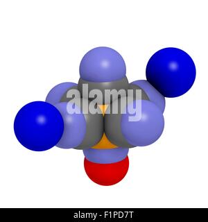 Sodium nitroprusside (SNP) antihypertensive drug molecule Stylized ...