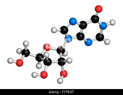 Inosine nucleoside molecule. Found in tRNA. Used as fitness nutritional ...