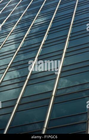 Glass wall of a modern skyscraper Stock Photo - Alamy