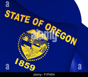 3D Flag of Oregon, USA. 3D Illustration Stock Photo - Alamy