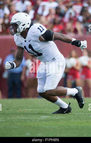 September 5, 2015: Temple Owls linebacker Tyler Matakevich (8) looks on ...