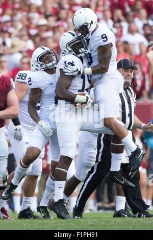 Penn State defensive end Torrence Brown sacks Michigan quarterback Jake ...