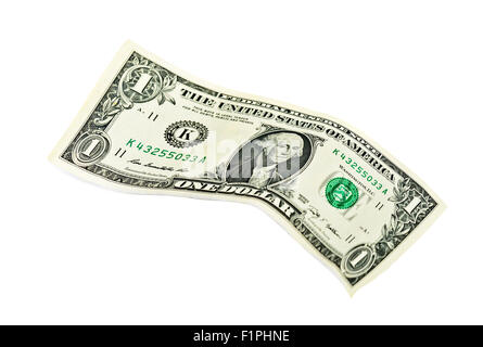 One hundred dollar bill on a white background, isolated. Layout, mockup ...