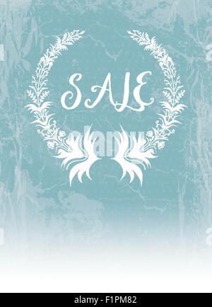 blue floral badge Stock Vector Image & Art - Alamy