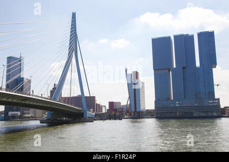 Rotterdam skyscraper modern building with huge bird nest and enormous ...