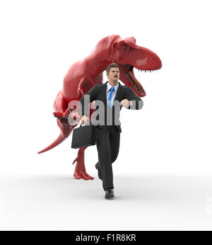 dinosaur hunting for a businessman Stock Photo - Alamy
