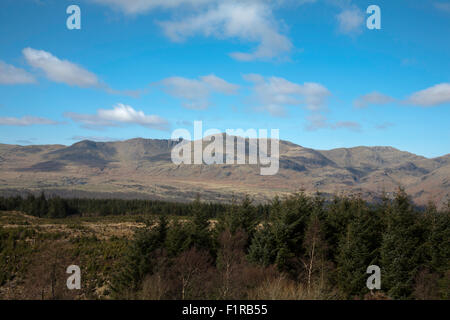 The summits of Coniston Old Man and Wetherlam in the Lake District ...