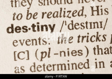 Definition of word predestination in dictionary Stock Photo - Alamy