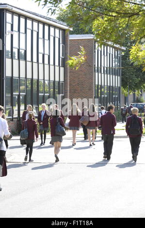 Secondary school children walking in the park Stock Photo - Alamy
