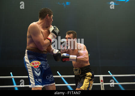 Dresden, Germany. 5th Sep, 2015. Boxing pros Daniel Sanabria of ...