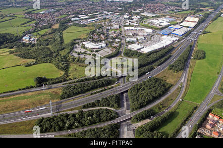 aerial view of Birstall Retail Park & Junction 27 Retail Park, Birstall ...