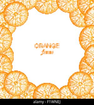 Abstract Frame with Sliced Oranges Stock Vector Image & Art - Alamy