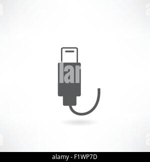 USB icon vector. Flash Drive icon symbol isolated on white background ...