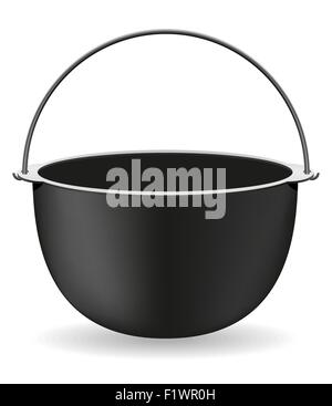 Isolated cooking pot over a white background - Vector Stock Vector ...