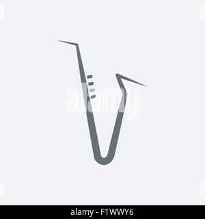 Sax Simple vector icon. Illustration symbol design template for web ...