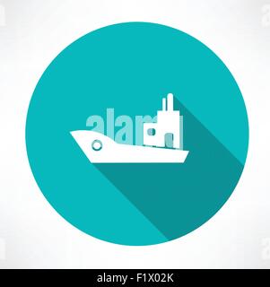 Ship vector icon. Flat style illustration. EPS 10 vector Stock Vector ...