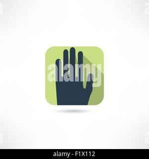 human palm icon Stock Vector Image & Art - Alamy