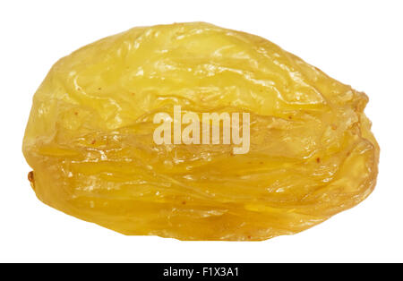 Single raisin isolated on white background Stock Photo - Alamy
