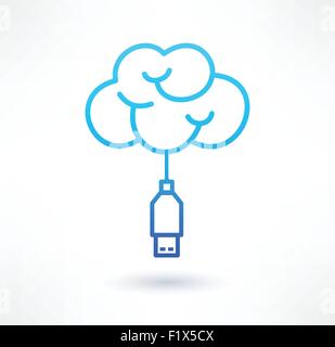 Connecting to the cloud service icon Stock Vector Image & Art - Alamy