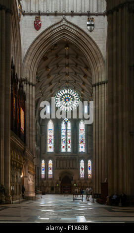 The stained glass Rose Window at York Minster, York, England Stock ...