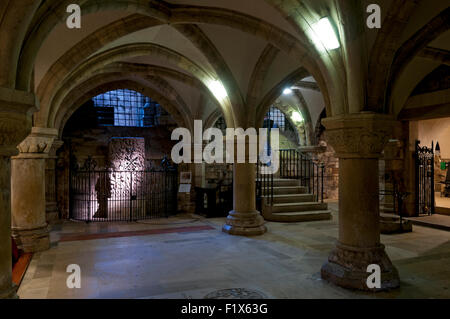 The crypt of York Minster, City of York, Yorkshire, England, UK Stock ...