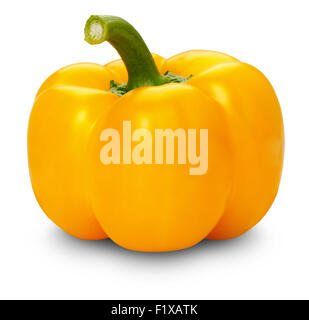 Yellow paprika isolated on the white background Stock Photo - Alamy