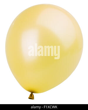 Single yellow balloon isolated on white. Clipping path included Stock ...