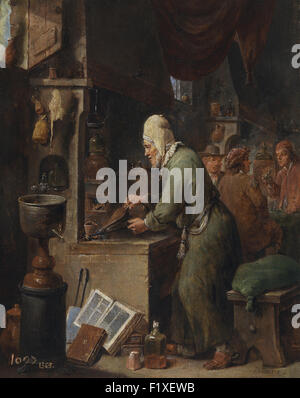 David Teniers the Younger - The Alchemist Stock Photo - Alamy