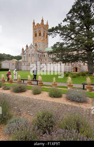 Buckfast Abbey grounds, Buckfast, Devon, England. People. Landscape ...