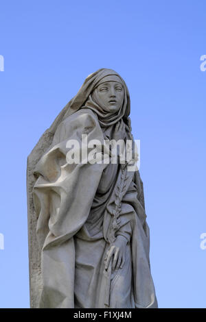 Siena, Italy. Statue of St. Catherine of Siena, in the Cathedral of ...