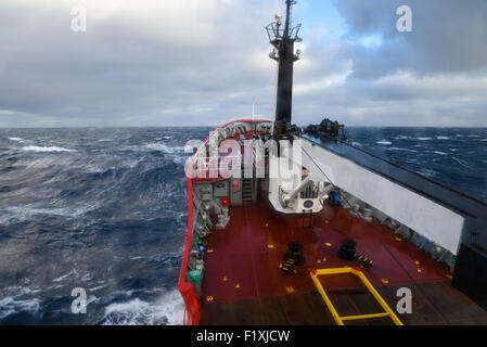 Fishery Patrol vessel MV Pharos S.G. departing King Edward Point in ...