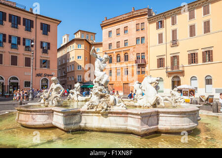 Fountain of Neptune in Piazza Navona in Rome, Italy Stock Photo - Alamy