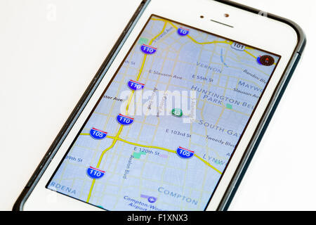 Google Maps on iPhone screen - USA Stock Photo - Alamy
