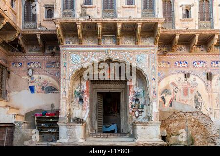 India, Rajasthan, Shekhawati, Gulab haveli Stock Photo - Alamy