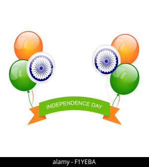 Balloons in traditional tricolor of Indian flag Stock Vector Image ...